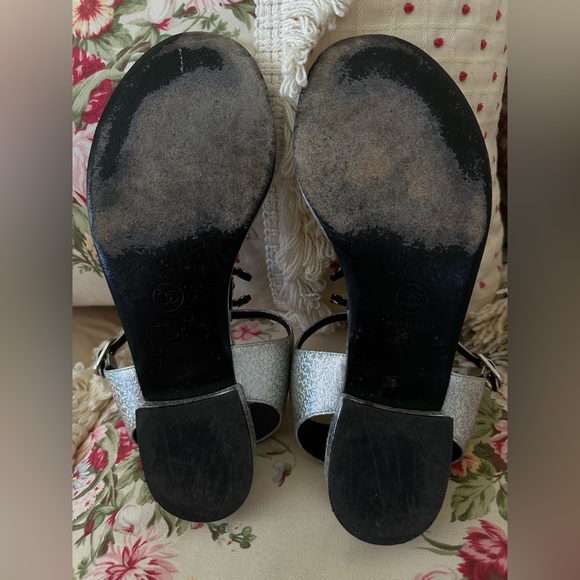 CHANEL | Shoes | Authentic Chanel Sandals Iridescent In Color | Poshmark